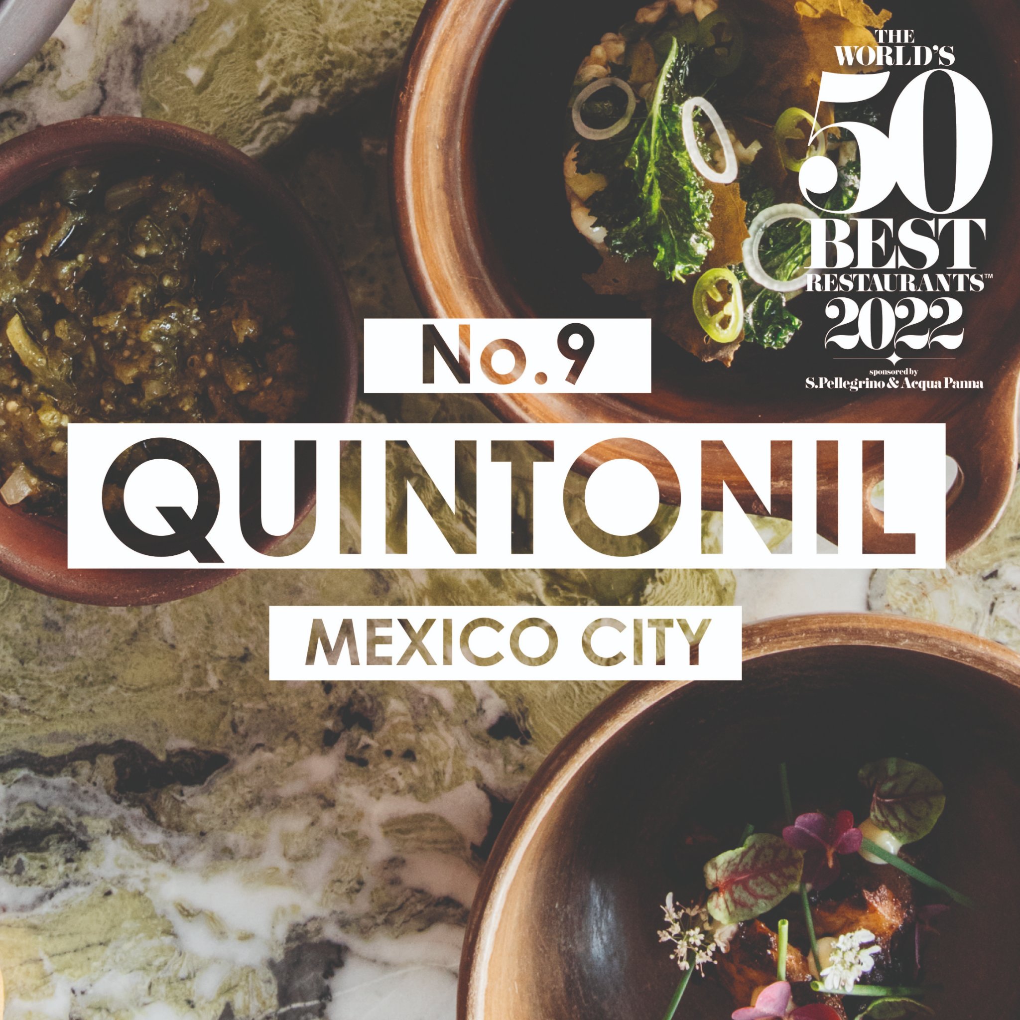Pujol y Quintonil, entre los diez mejores restaurantes del mundo